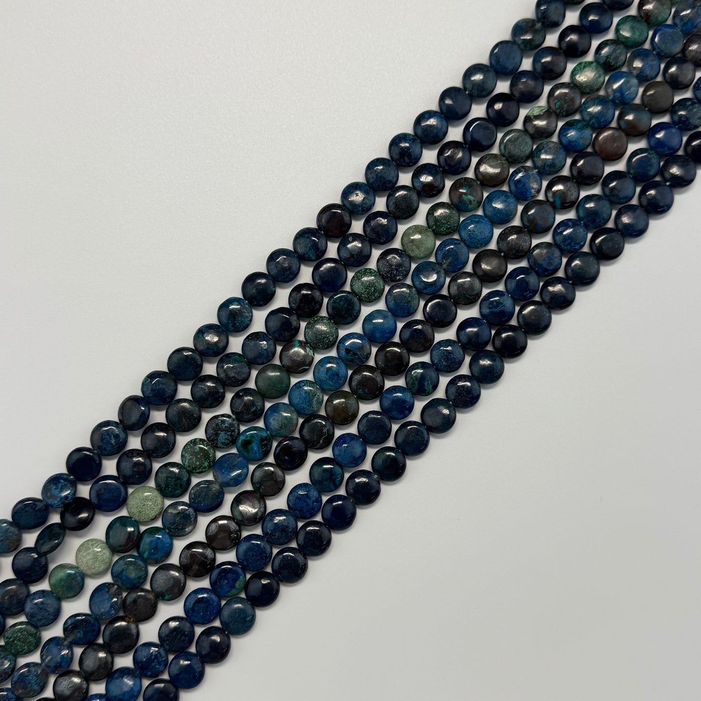 Rare Smarties Shattuckite Polished Round Beads - – Reza Gem Collection